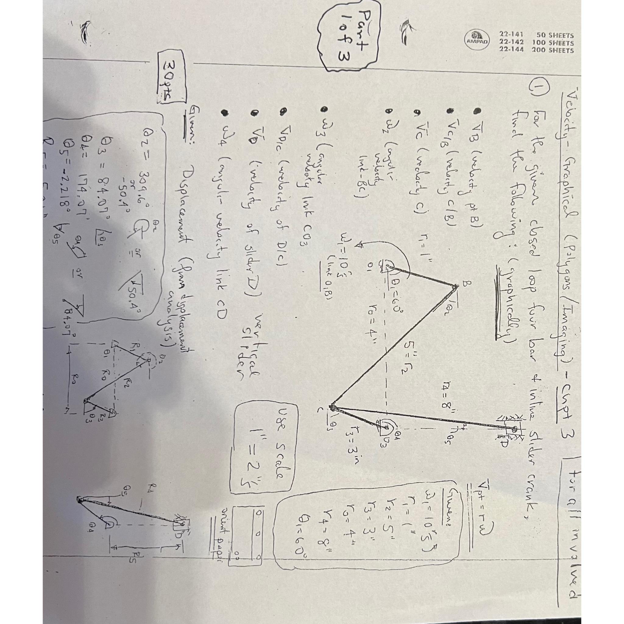 Solved I am tasked with draw a velocity polygon for the | Chegg.com