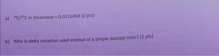 Solved 3) Determine the delta ( δ ) for the reported sample | Chegg.com