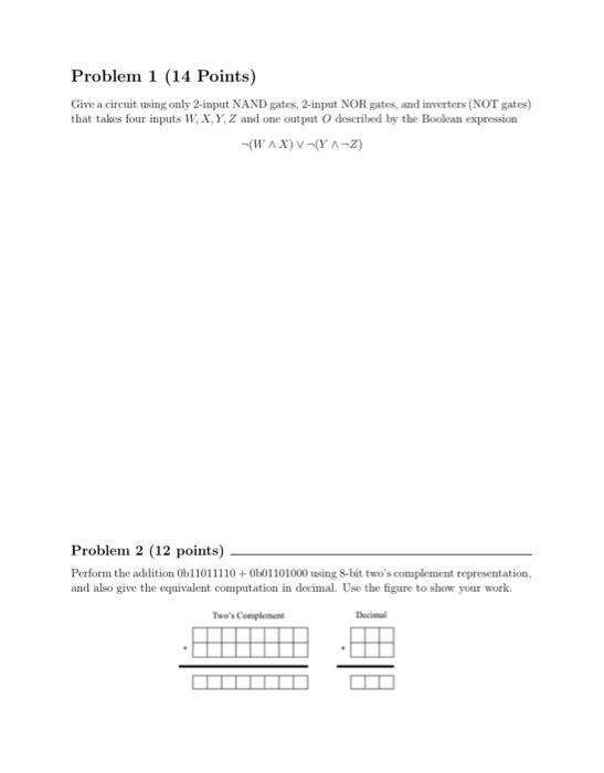 Solved Give A Circuit Using Only 2 Input Nand Gates 2 Input 9765