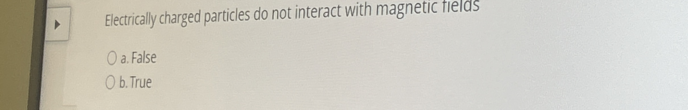 Solved Electrically charged particles do not interact with | Chegg.com