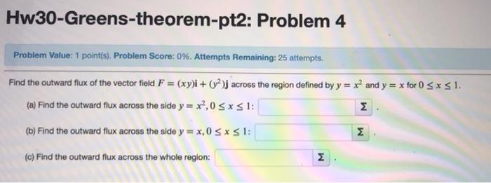 Solved Hw30-Greens-theorem-pt2: Problem 4 Problem Value: 1 | Chegg.com