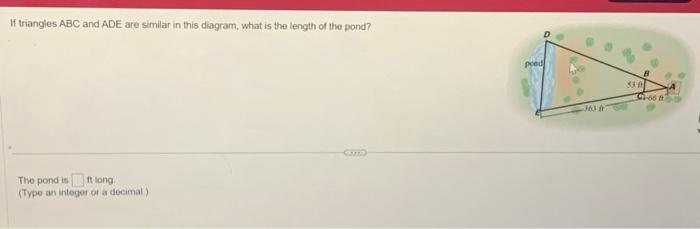 Solved If triangles ABC and ADE are similar in this diagram, | Chegg.com