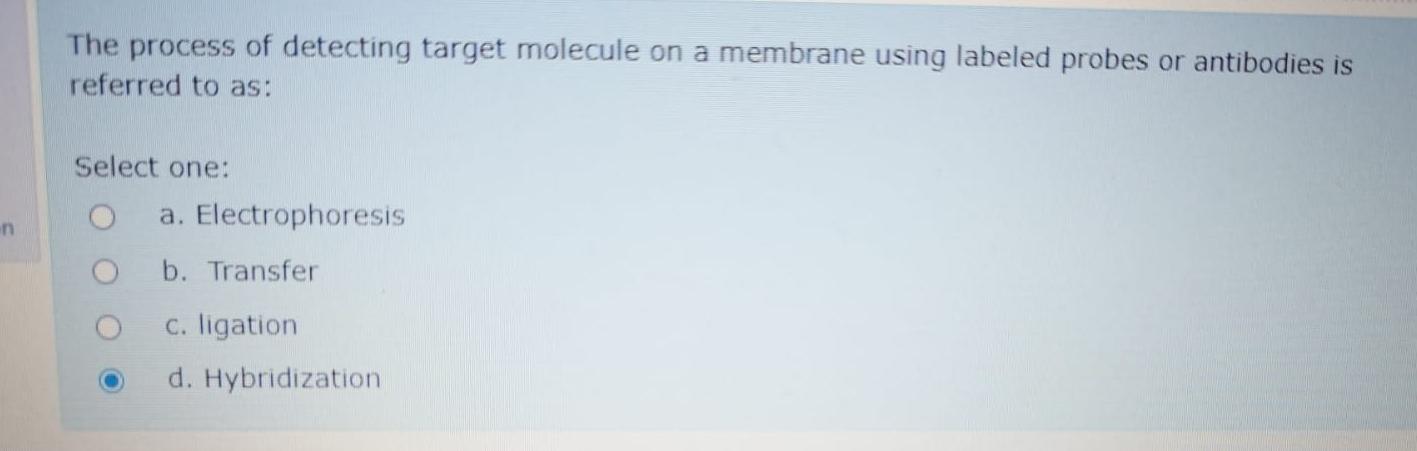 Solved The process of detecting target molecule on a | Chegg.com