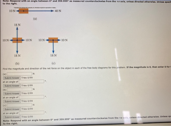Solved find the magnitude and direction of the net force on | Chegg.com