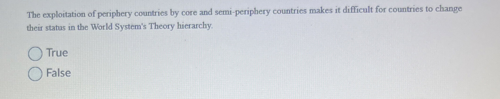 Solved The exploitation of periphery countries by core and | Chegg.com