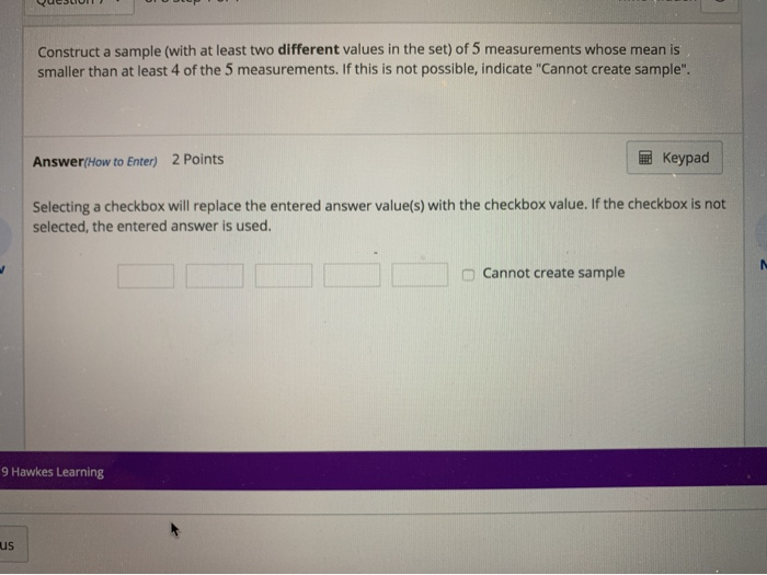 Solved Construct A Sample With At Least Two Different