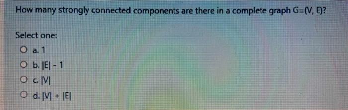 Solved How many strongly connected components are there in a | Chegg.com
