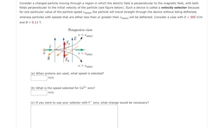 Solved Consider a charged particle moving through a region | Chegg.com