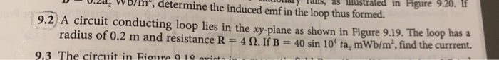 Solved lustrated in Figure 9.20. If , determine the induced | Chegg.com