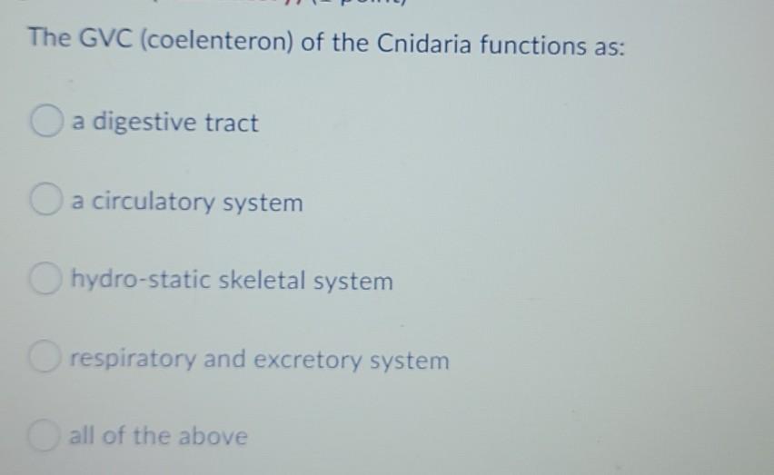 Solved Which of the following features is present in the | Chegg.com