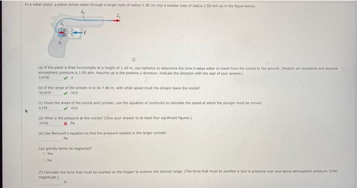 Solved In a water pitot, a poton drives water through a | Chegg.com