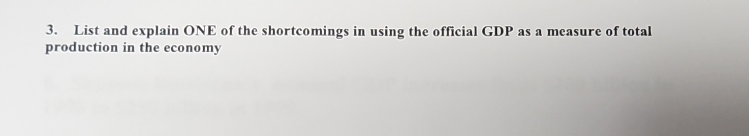 Solved List and explain ONE of the shortcomings in using the | Chegg.com