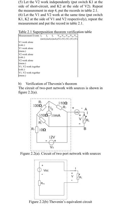 Experiment 2 Research on the superposition theorem | Chegg.com