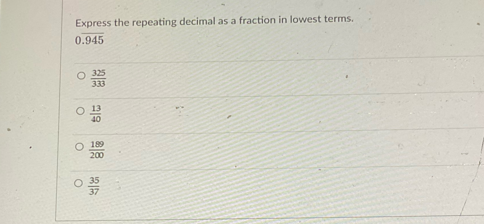 Solved Express the repeating decimal as a fraction in lowest | Chegg.com