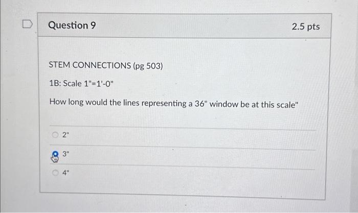 Solved STEM CONNECTIONS (pg 503) 1B: Scale 1′′=1′−0′′ How | Chegg.com