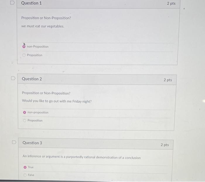 Proposition or Non-Proposition? we must eat our | Chegg.com