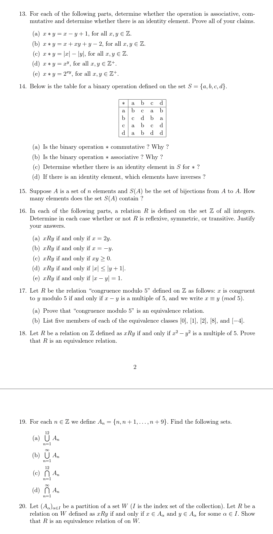 Solved For Each Of The Following Parts Determine Whether