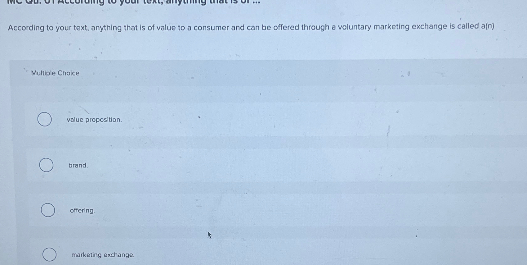 Solved According to your text, anything that is of value to | Chegg.com
