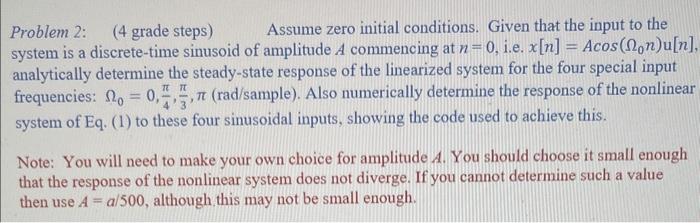 Solved Problem 2: (4 grade steps) Assume zero initial | Chegg.com