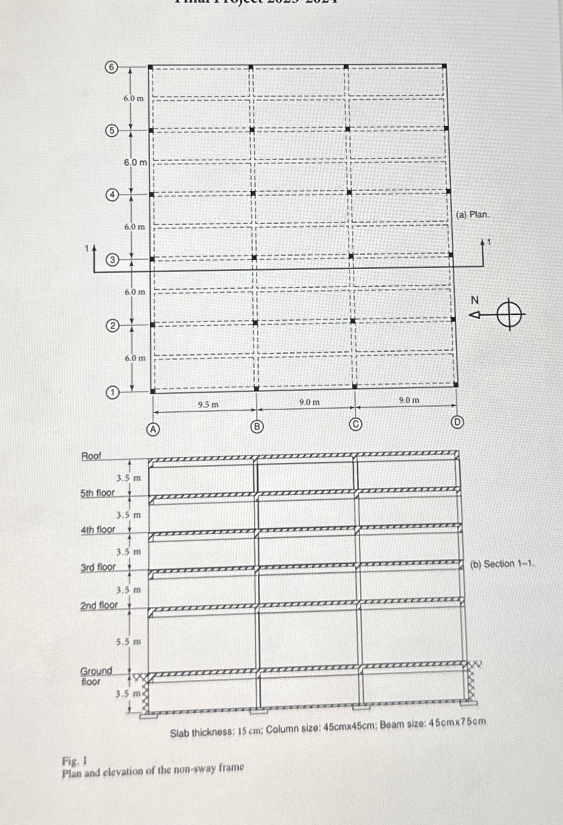 Solved Figure 1 ﻿shows the elevation and main floor plan for | Chegg.com