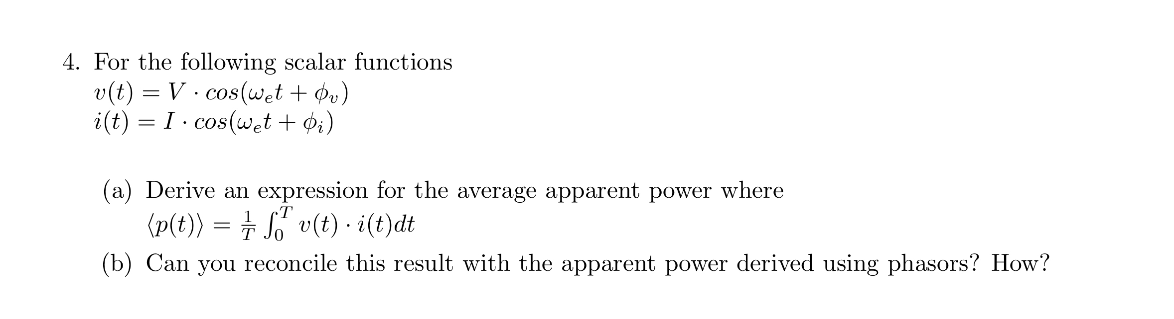 Solved For the following scalar | Chegg.com