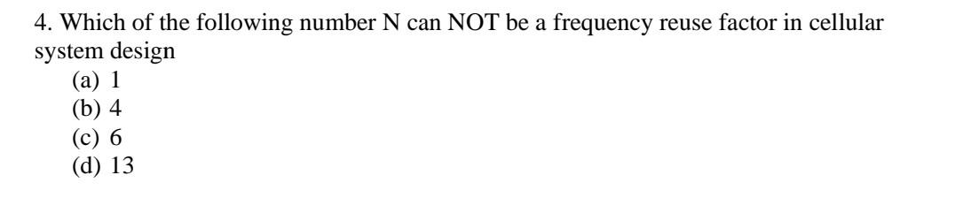 Solved 4. Which of the following number N can NOT be a | Chegg.com