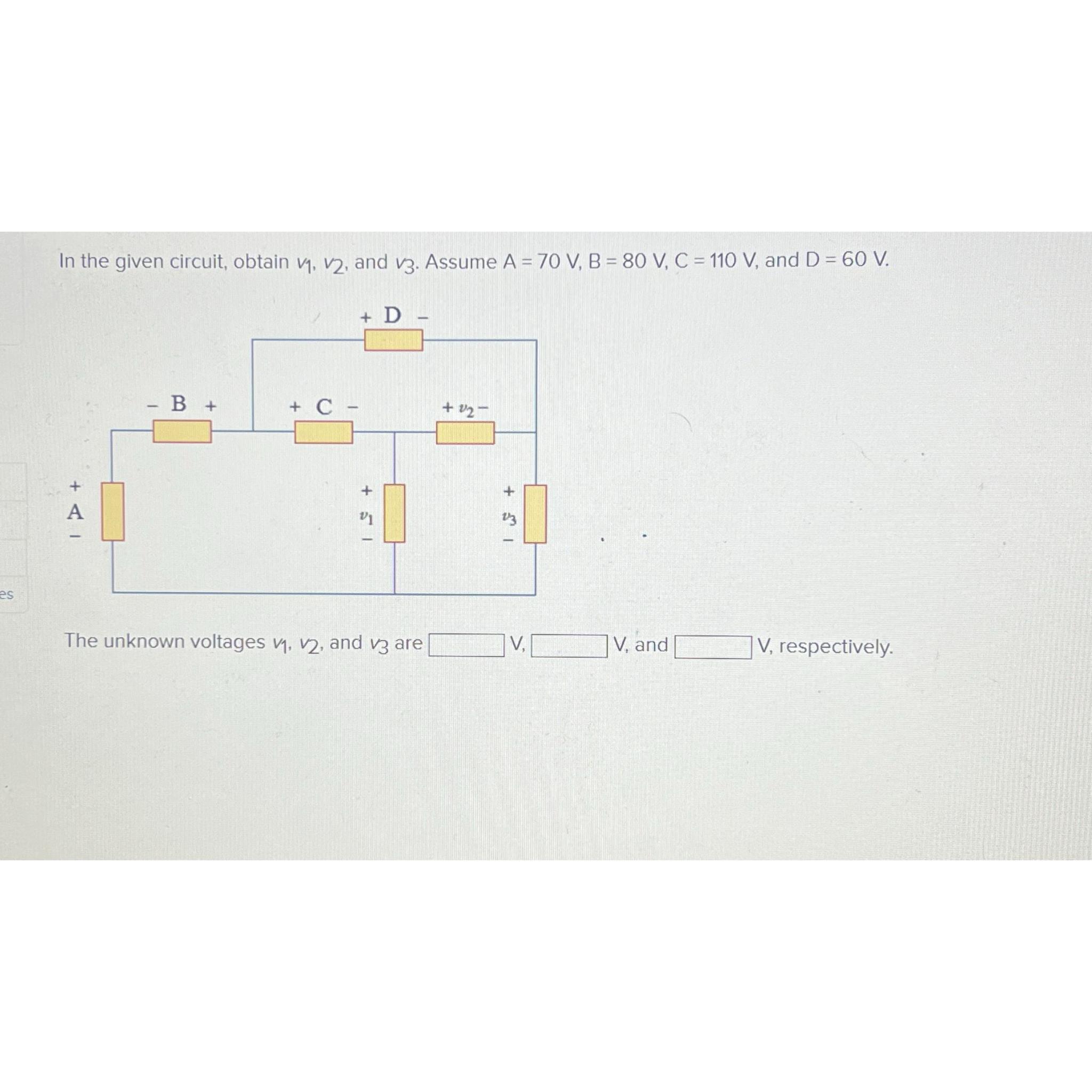 Solved In the given circuit, obtain v1,v2, ﻿and v3. ﻿Assume | Chegg.com
