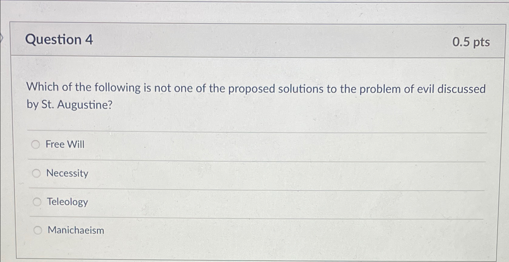 Solved Question 40.5ptsWhich of the following is not one of | Chegg.com