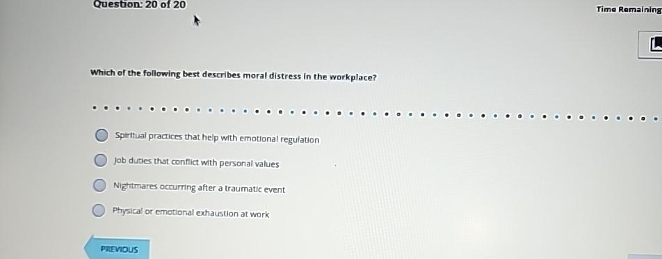 Solved Question: 20 ﻿of 20Time RemainingWhich of the | Chegg.com