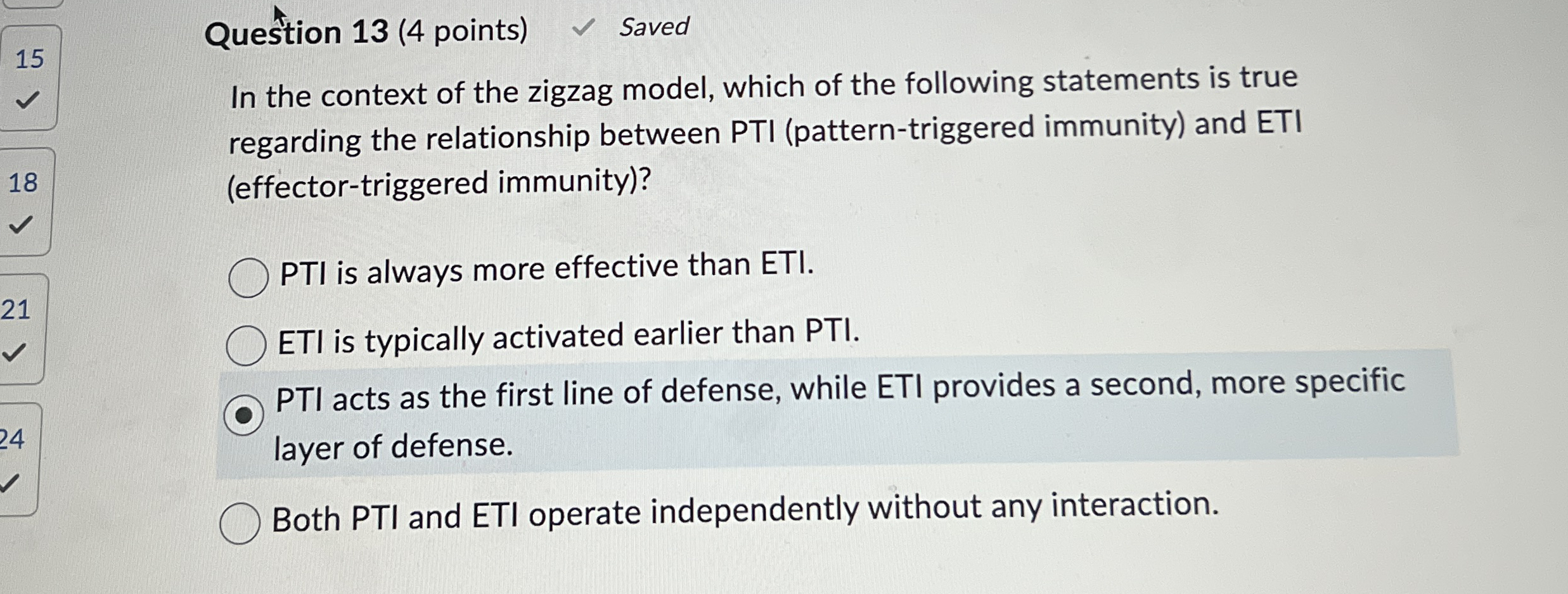 Solved Question 13 (4 ﻿points)SavedIn the context of the | Chegg.com