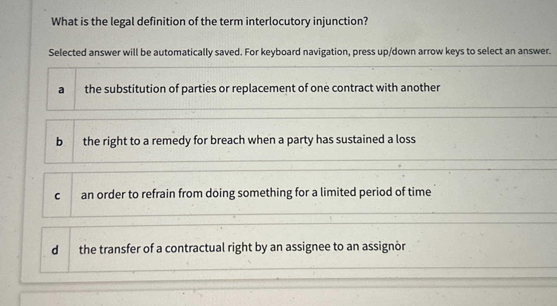 Solved What is the legal definition of the term | Chegg.com