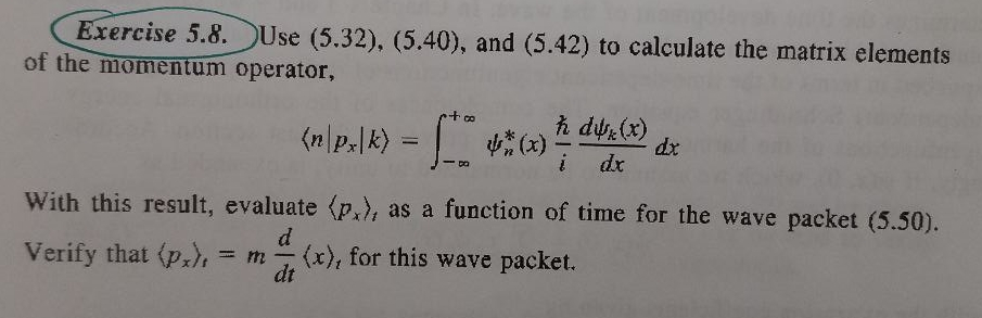 Solved Exercise 5.8. ﻿Use (5.32), (5.40), ﻿and (5.42) ﻿to | Chegg.com