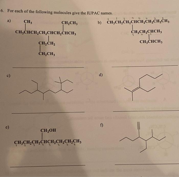 7. Write condensed structural formulas for each of | Chegg.com