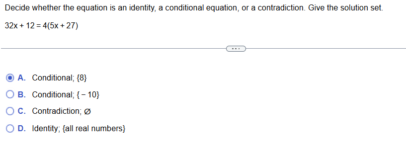 Solved Decide whether the equation is an ﻿identity, a | Chegg.com