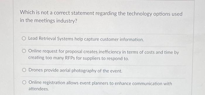 Which is not a correct statement regarding the | Chegg.com