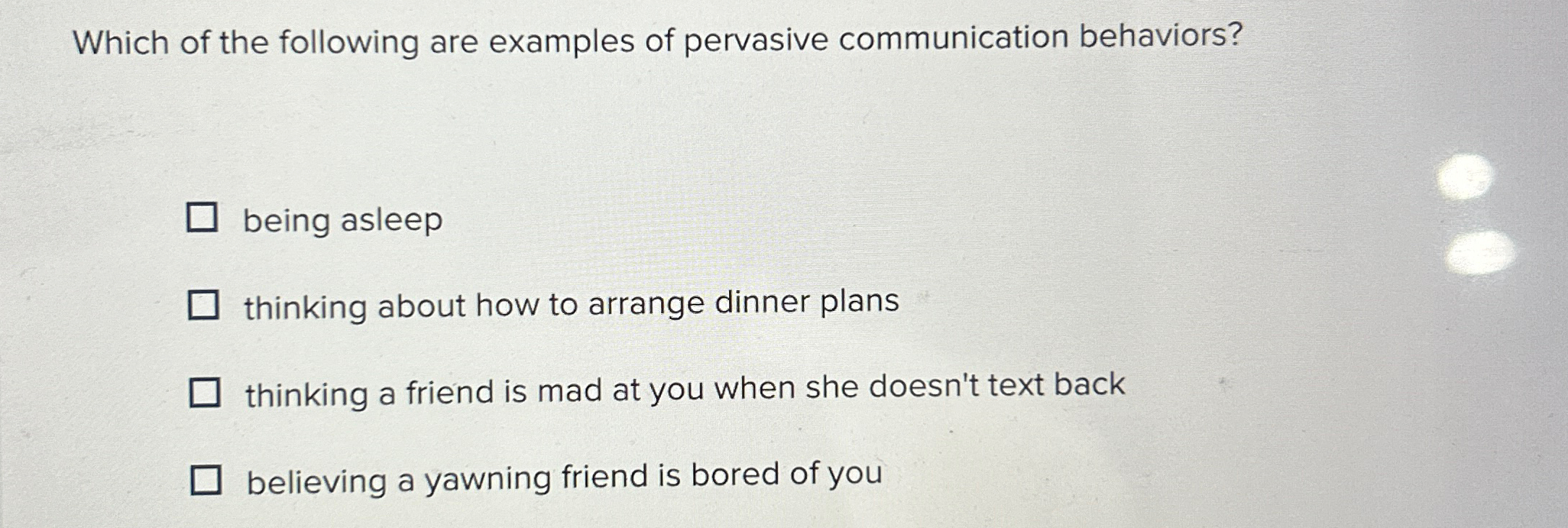 Solved Which of the following are examples of pervasive | Chegg.com