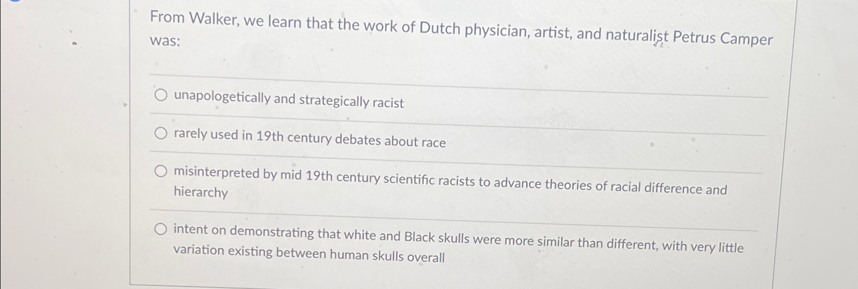 Solved From Walker, we learn that the work of Dutch | Chegg.com