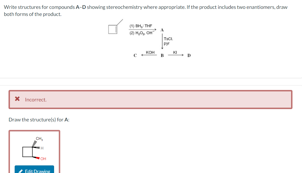 Solved Write structures for compounds A-D showing | Chegg.com