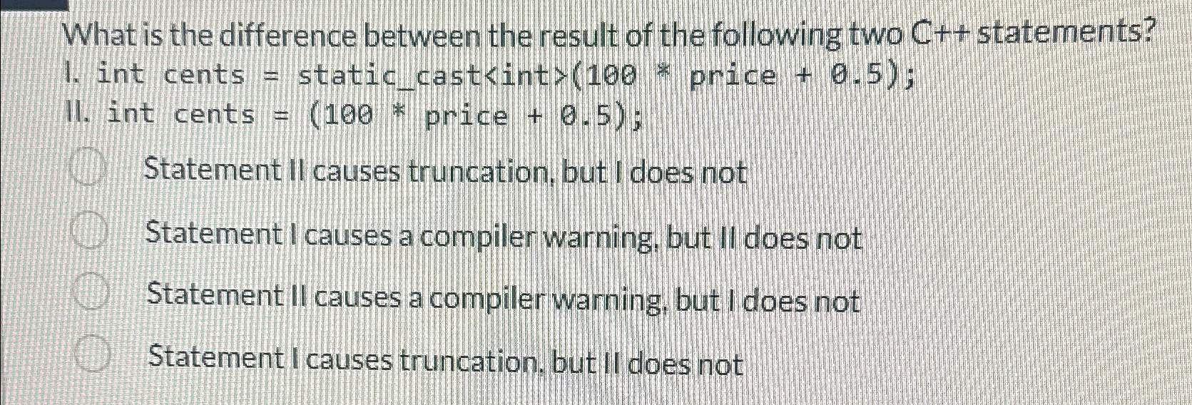 Solved What is the difference between the result of the | Chegg.com