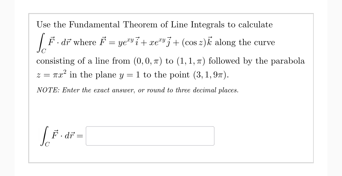 Use the Fundamental Theorem of Line Integrals to | Chegg.com