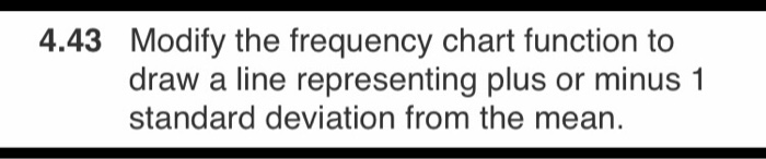 Solved 4.43 Modify the frequency chart function to draw a | Chegg.com