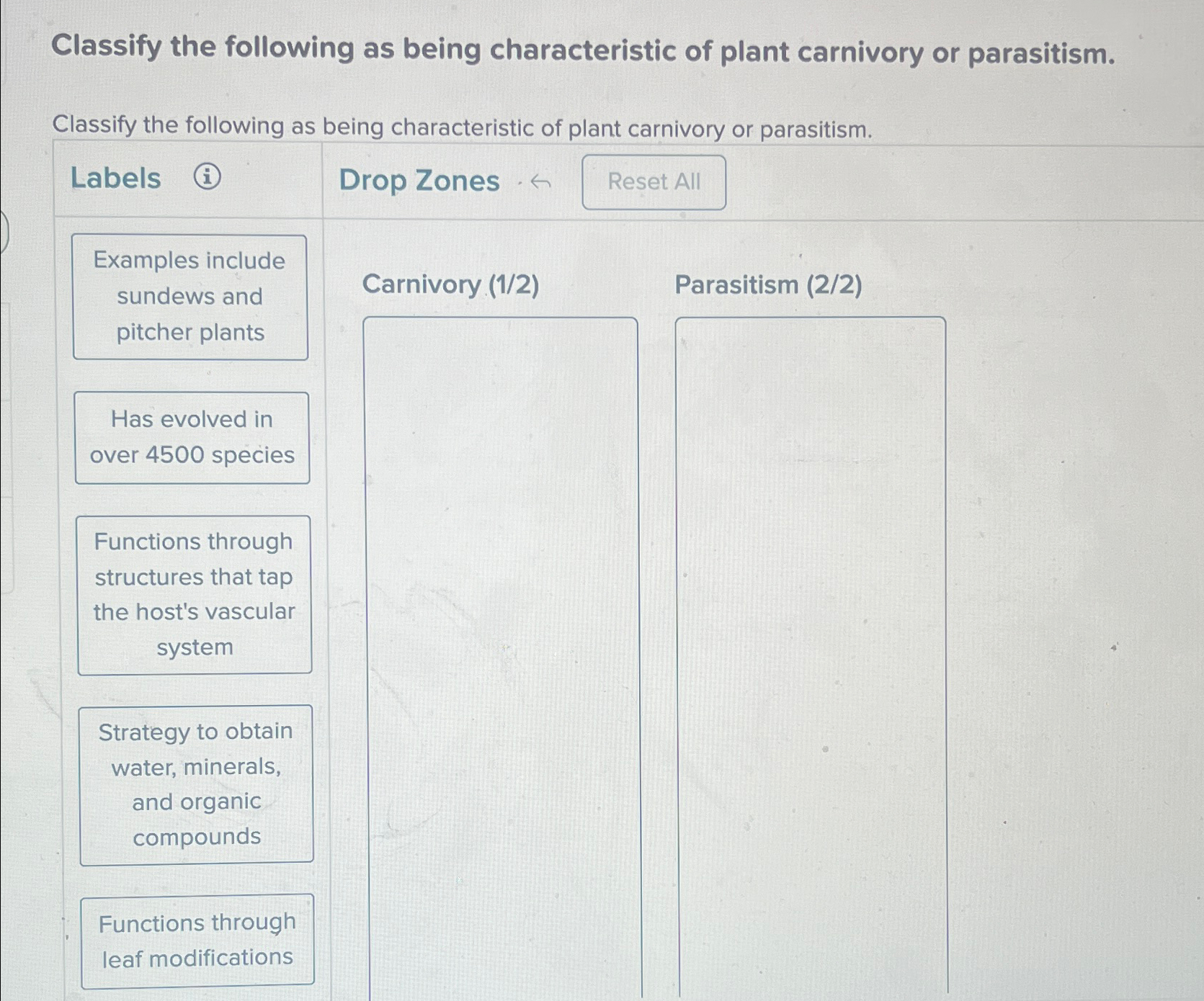 Solved Classify the following as being characteristic of | Chegg.com