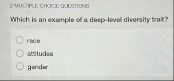 Solved 2 ﻿MULTIPLE-CHOICE QUESTIONSWhich is an example of a | Chegg.com