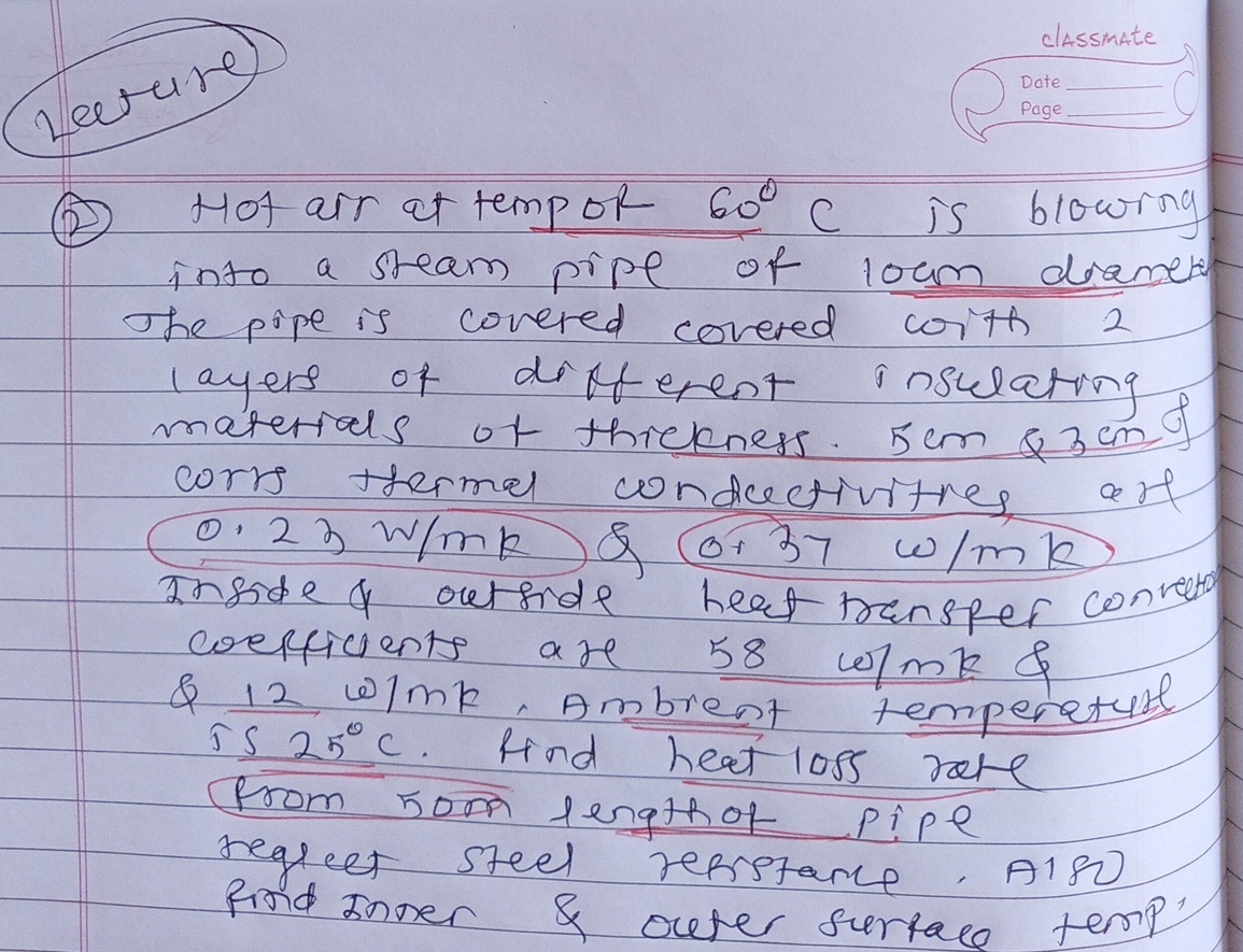 Solved give solution for sum(2) ﻿Hot air at temp of 60°C ﻿is | Chegg.com