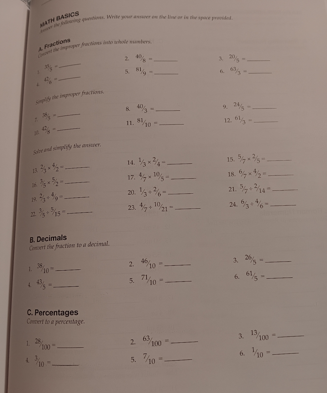 Solved MAATHTHBASICS following questions. Write your answer | Chegg.com