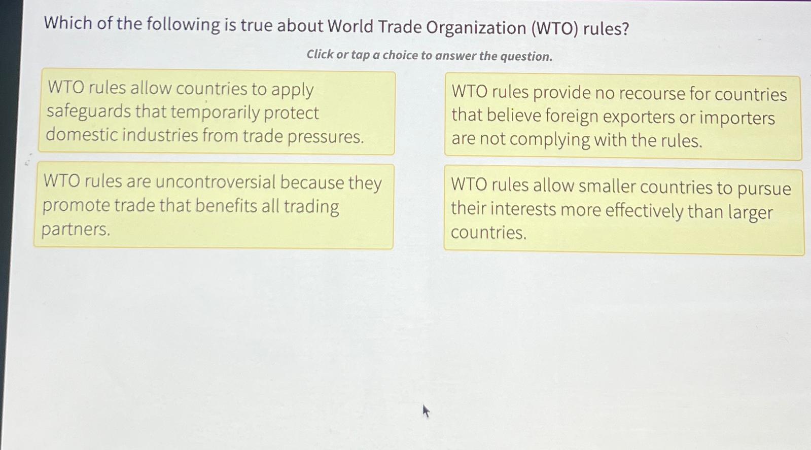 Solved Which of the following is true about World Trade | Chegg.com