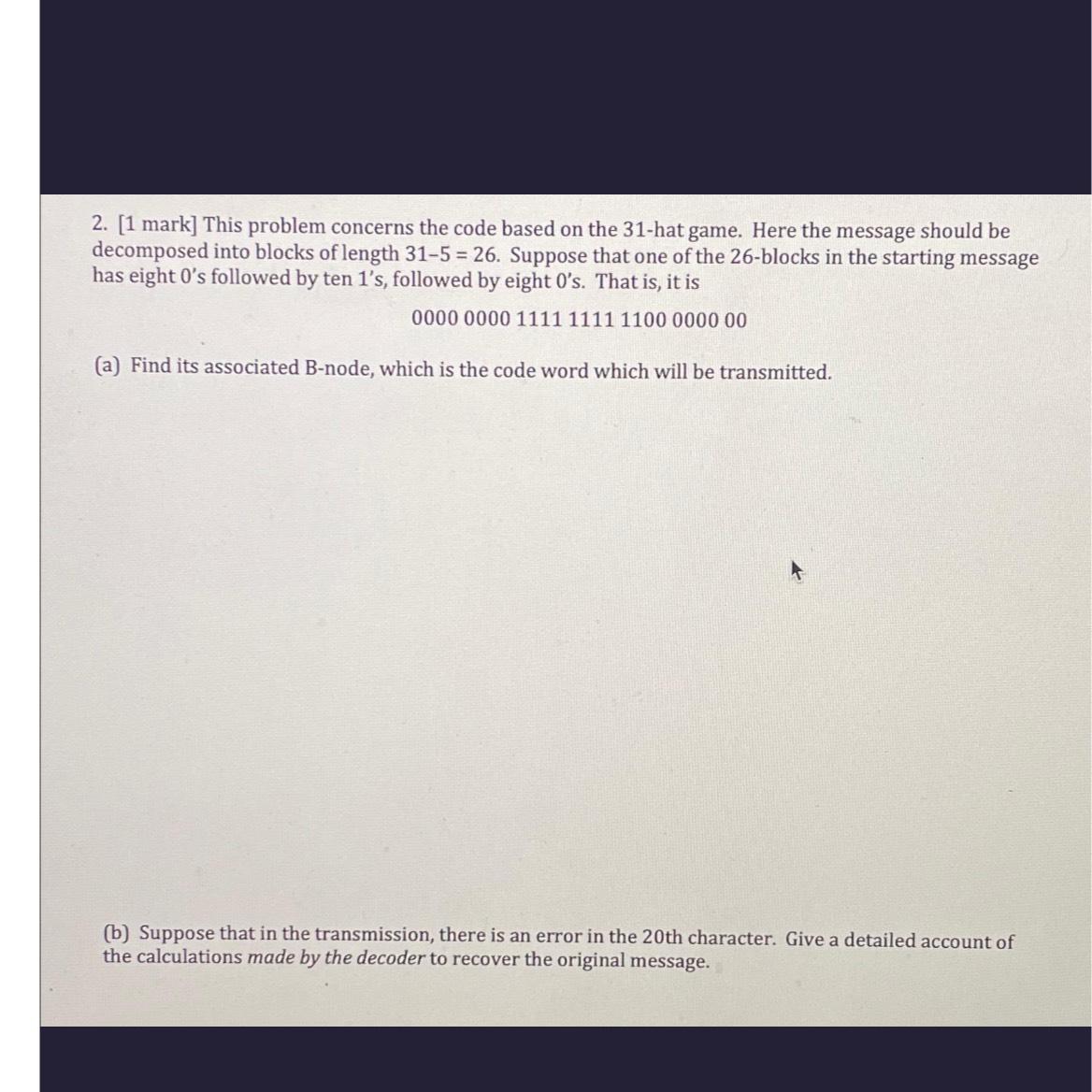 Solved [1 ﻿mark] ﻿This problem concerns the code based on | Chegg.com