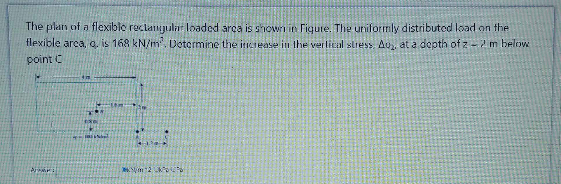 Solved a The plan of a flexible rectangular loaded area is | Chegg.com