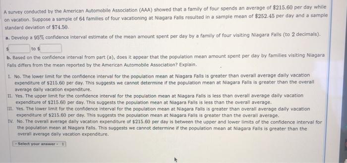 Solved A survey conducted by the American Automobile | Chegg.com