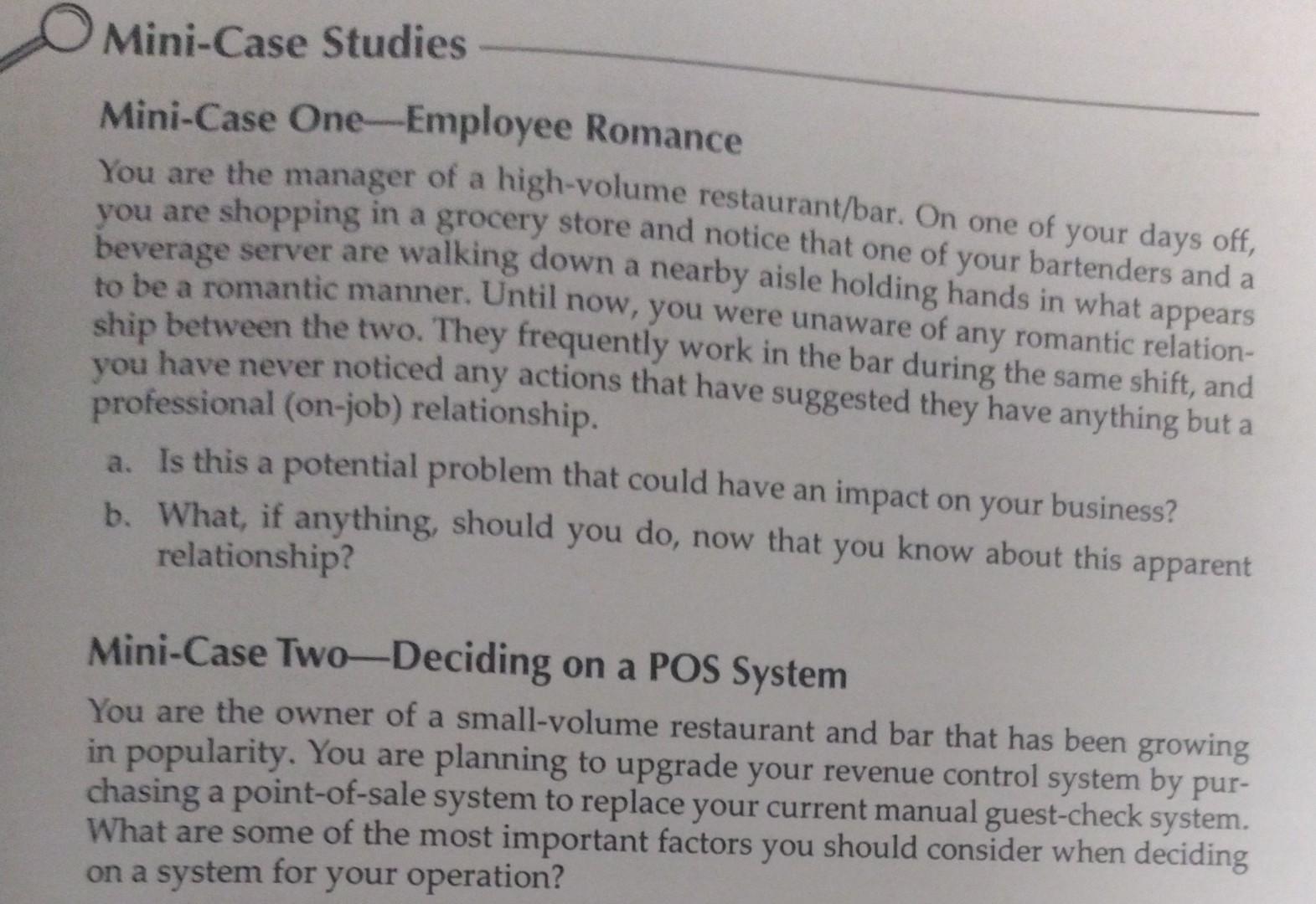 Solved Do case study 1 a and b, also case study 2 | Chegg.com